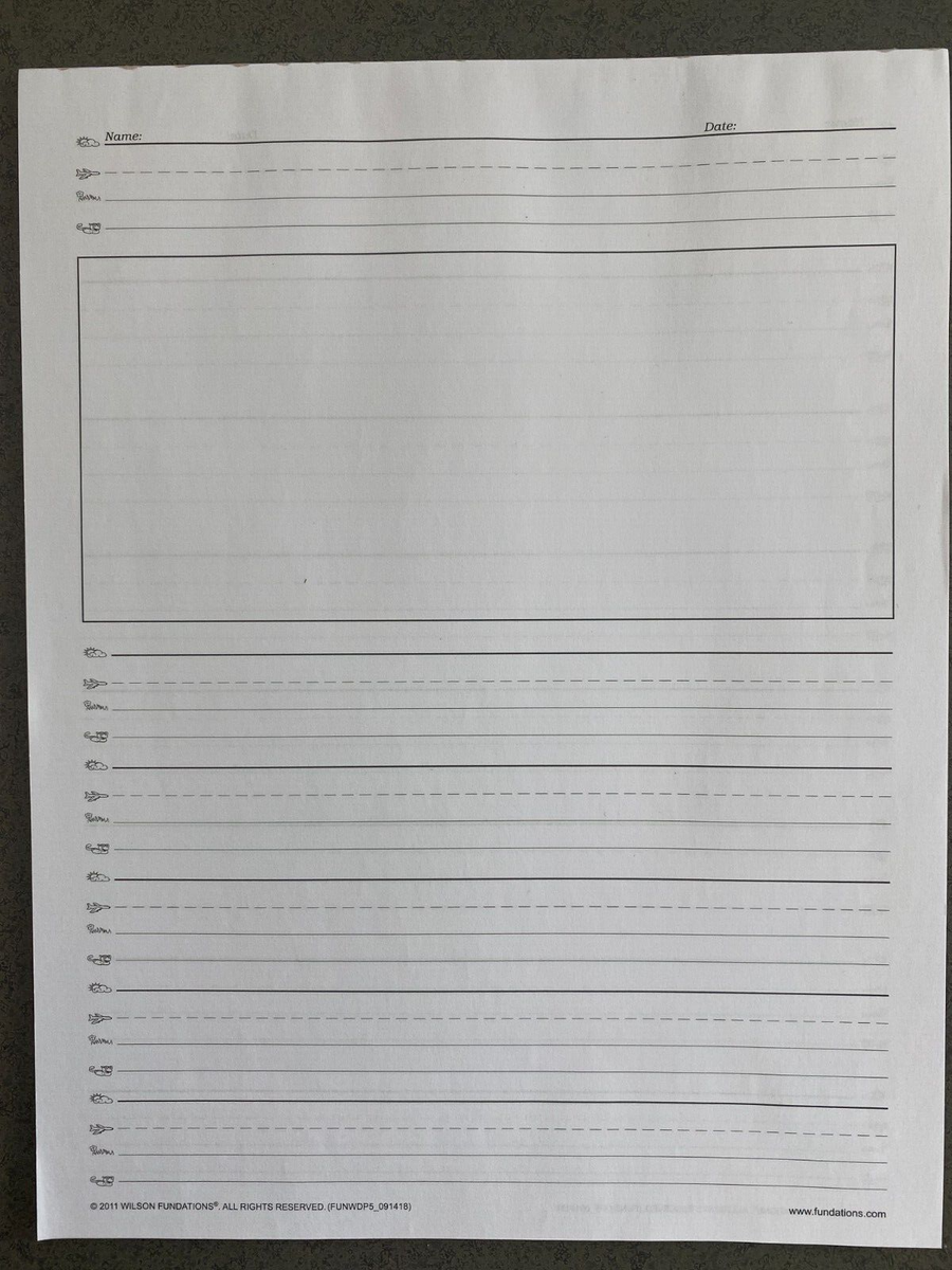 Wilson Fundations Test Paper Fundations Lined Paper 10 Free PDF