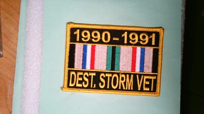 MILITARY PATCH SEW ON 1990-1991 DEST. STORM VET | eBay