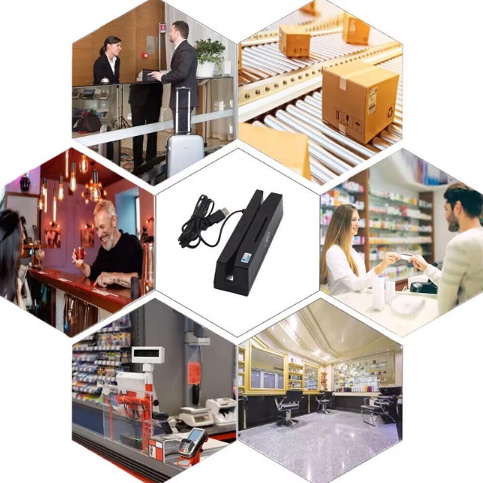 NEW 4-in-1 Multi Magnetic Card Reader EMV/ IC Chip/RFID/PSAM Reader ...