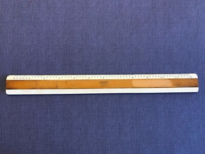 Vintage Bruning 72-168 ASA Style H Drafting Ruler Full & Half Sized ...