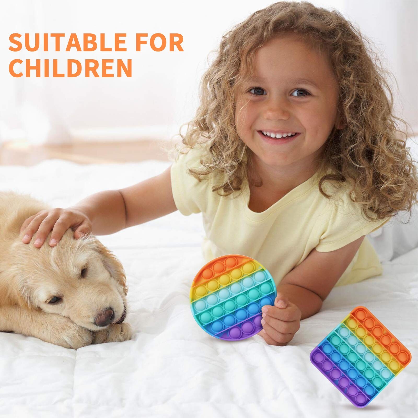 2 Packs Pop Fidget Sensory Toys, Autism Special Needs Stress Relief ...