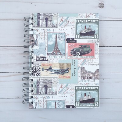 Journal Notepad Notebook Postage Stamps Travel Lined Sheets 6x8.5 in | eBay
