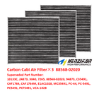 88568-02020 Cabin Air Filter ×3PCS for Toyota Corolla 02-08 Matrix 03 ...