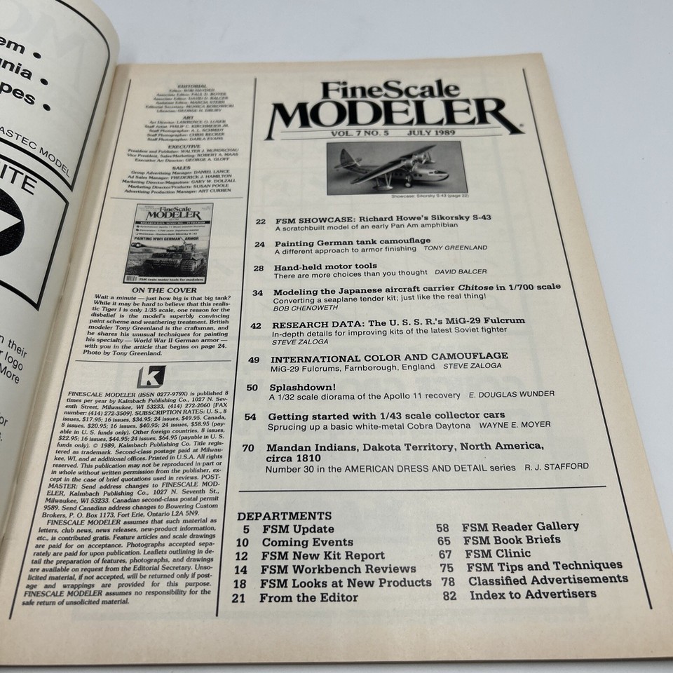 Vintage Fine Scale Modeler Magazine July 1989 | eBay