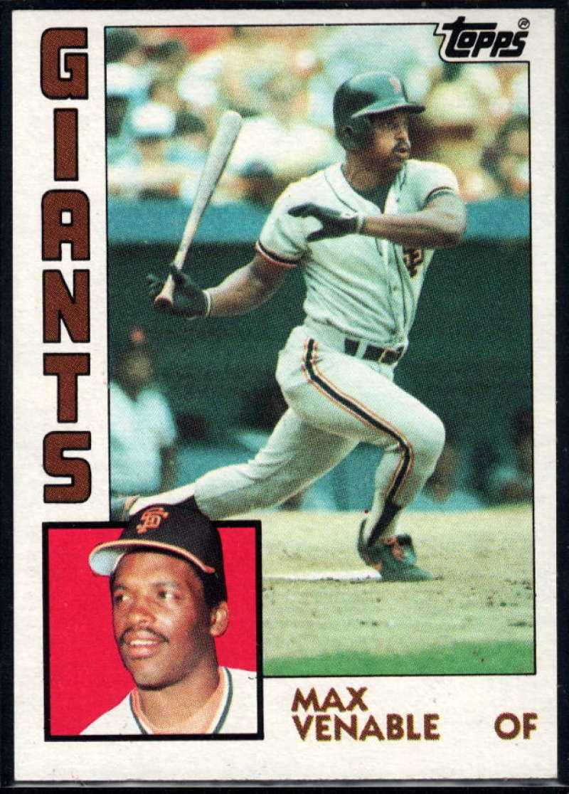 1984 Topps #58 Max Venable NM-MT Giants ID:177422 | eBay