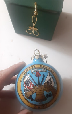 U.S. Army "1775" Glass Christmas Ornament Ball 3" with Box – Patriotic ...