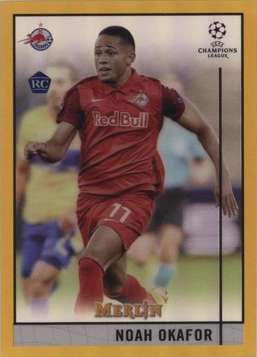 2020-21 Topps Merlin Collection Chrome UCL - Noah Okafor #47 Gold ...