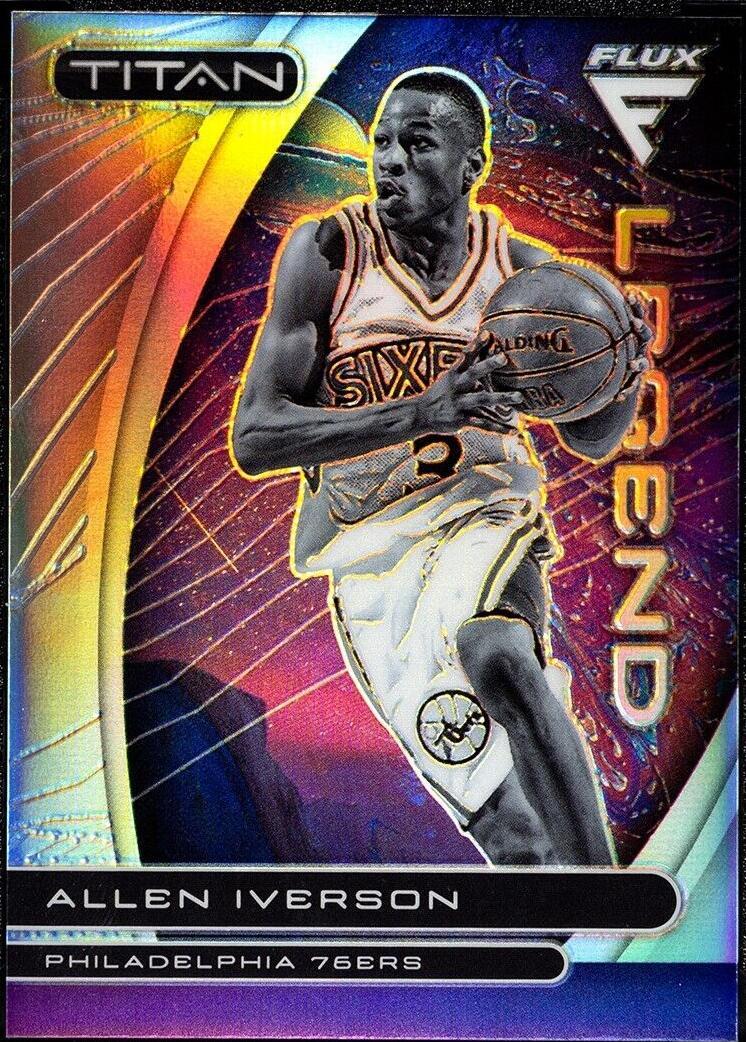 2020-21 Panini Flux - Titan Legends Allen Iverson #5 Silver Prizm for ...