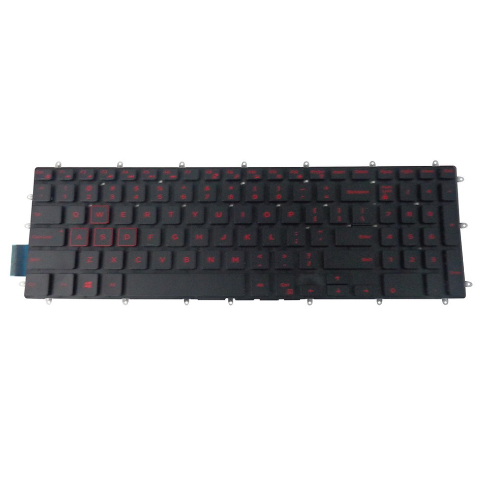 Backlit Keyboard w/ Red Letters for Dell Inspiron 5765 5767 Laptops ...