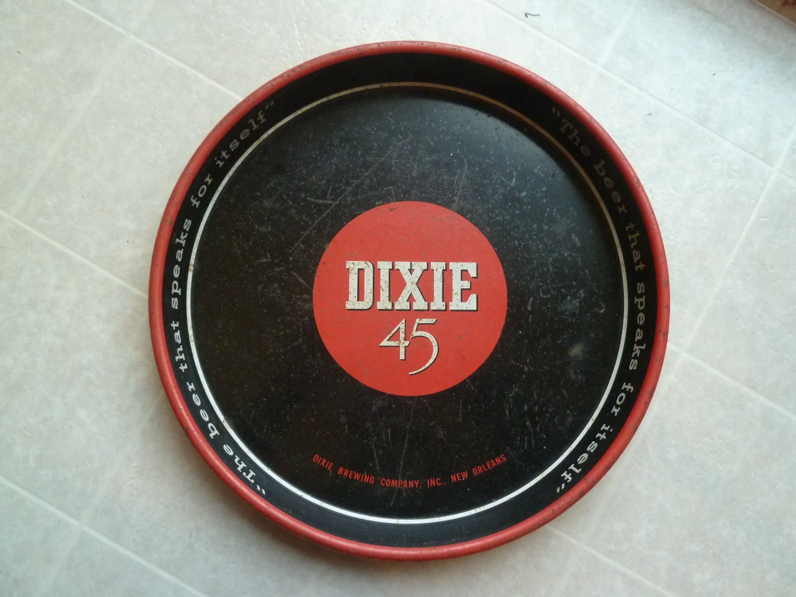 DIXIE 45 "The Beer That Speaks For Itself" Bar Serving Tray, New ...