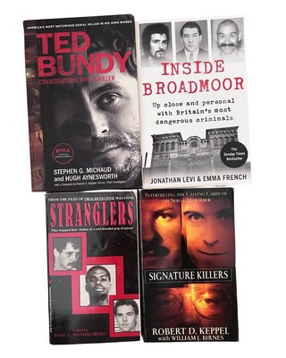 4 x True Crime Book Bundle, Ted Bundy, Broadmoor, Stranglers, Signature ...
