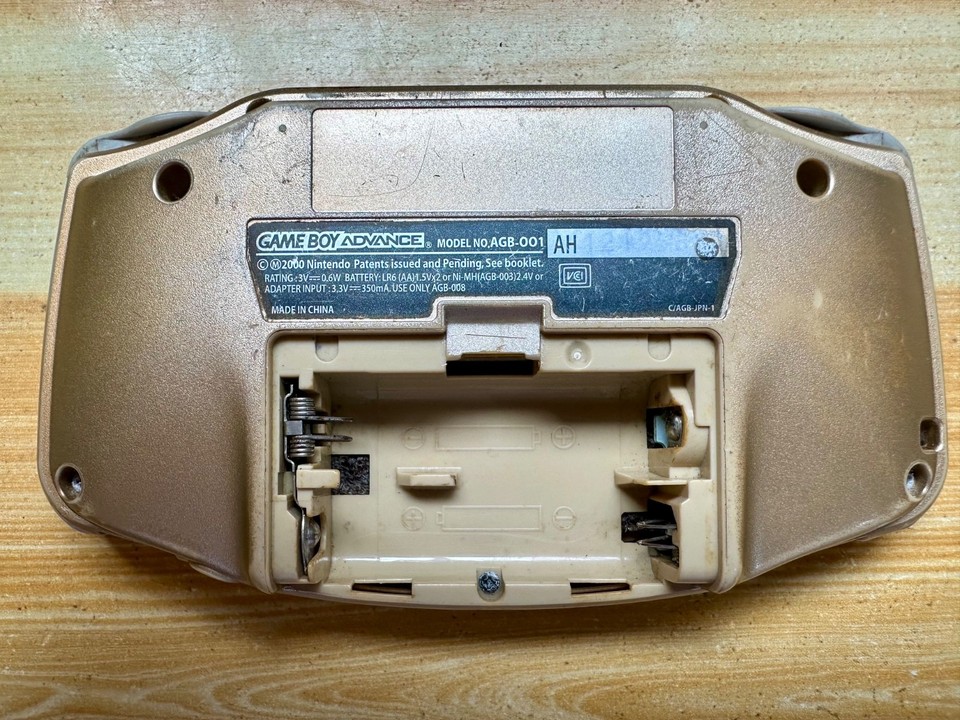 Nintendo Gameboy Advance AGB-001 Pearl Champagne Gold Handheld System ...