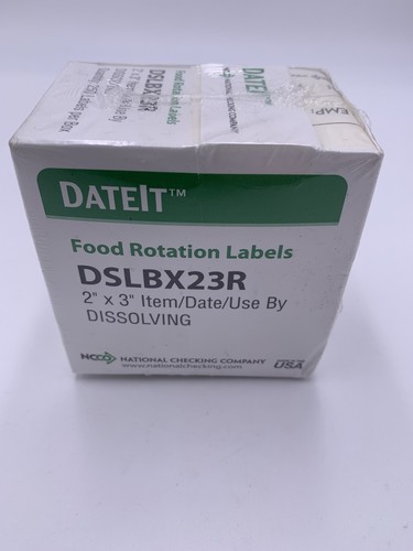 DATEIT Food Rotation Labels DSLBX23R (2"× 3" Item/Date/Use By ...