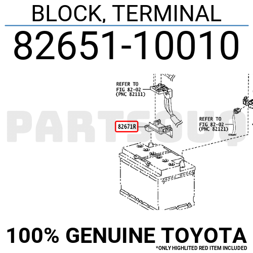 8265110010 Genuine Toyota BLOCK, TERMINAL 82651-10010 | eBay