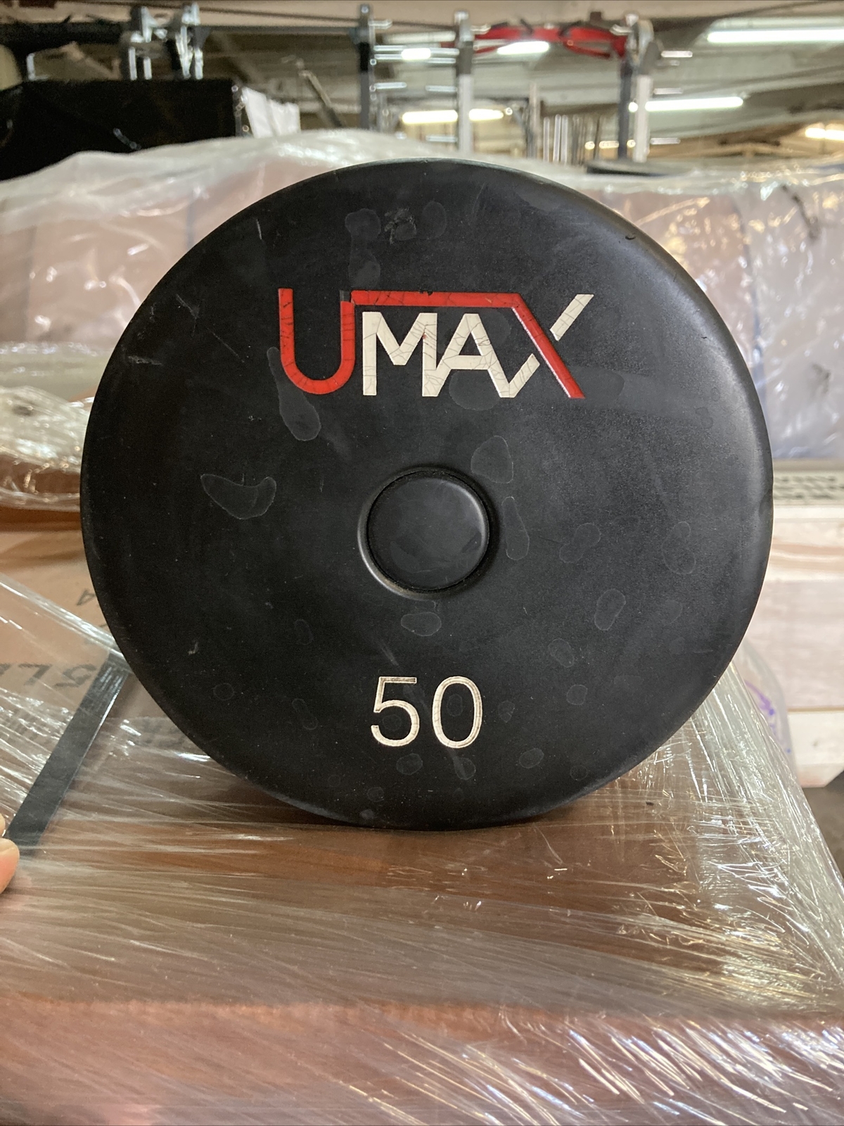 Urethane UMAX 50lb Dumbbell Single Only Commercial Grade Fitness Weight ...