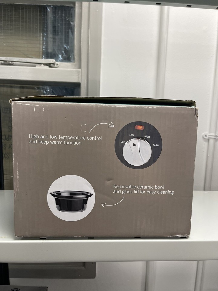 Cookworks 3.5L kitchen Electric Slow Cooker Removable Ceramic Bowl Oval ...