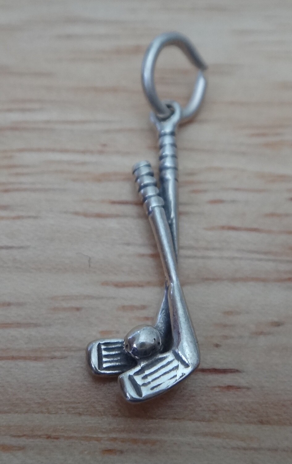 Sterling Silver 3D 24x6mm Golf Clubs and Golf Ball Charm | eBay