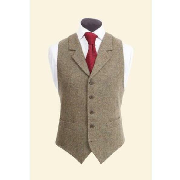 Men's Single Breasted Formal Woolen Vest Waistcoat British style ...