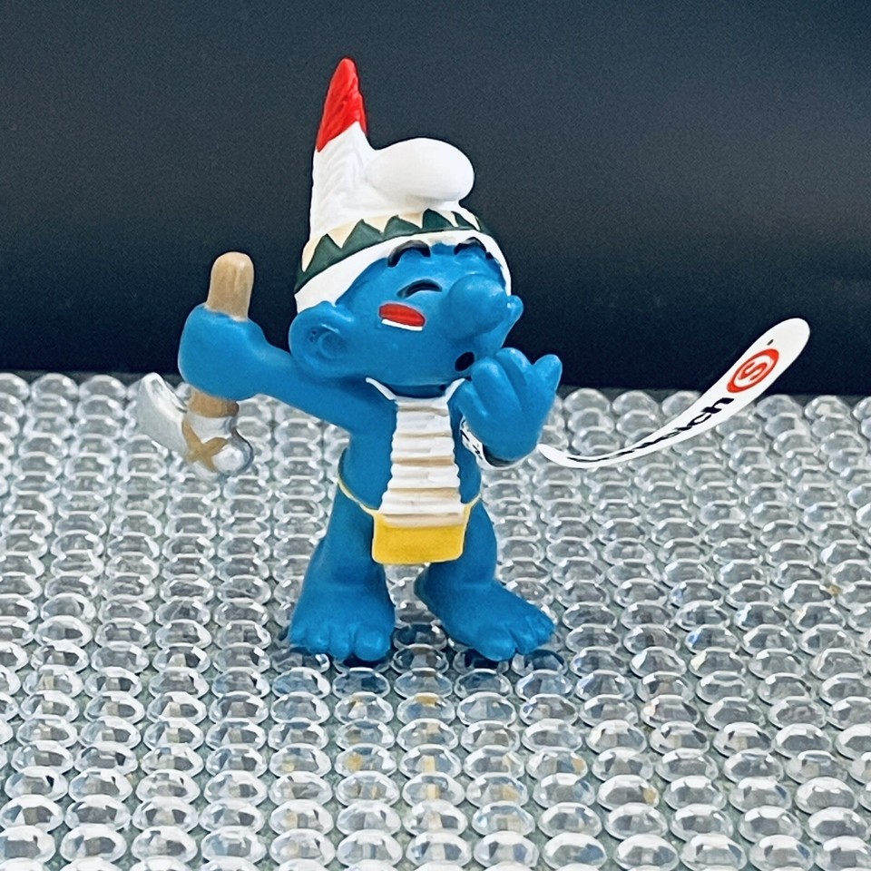 Schleich Peyo Rain Dancer Native American Smurf Figurine NEW With Tag ...