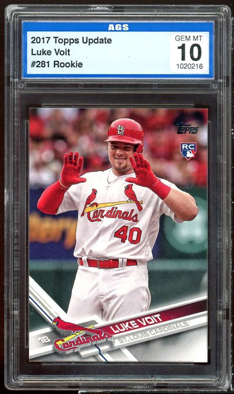 Luke Voit Rookie Card 2017 Topps Update #281 AGS 10 GEM MT | eBay