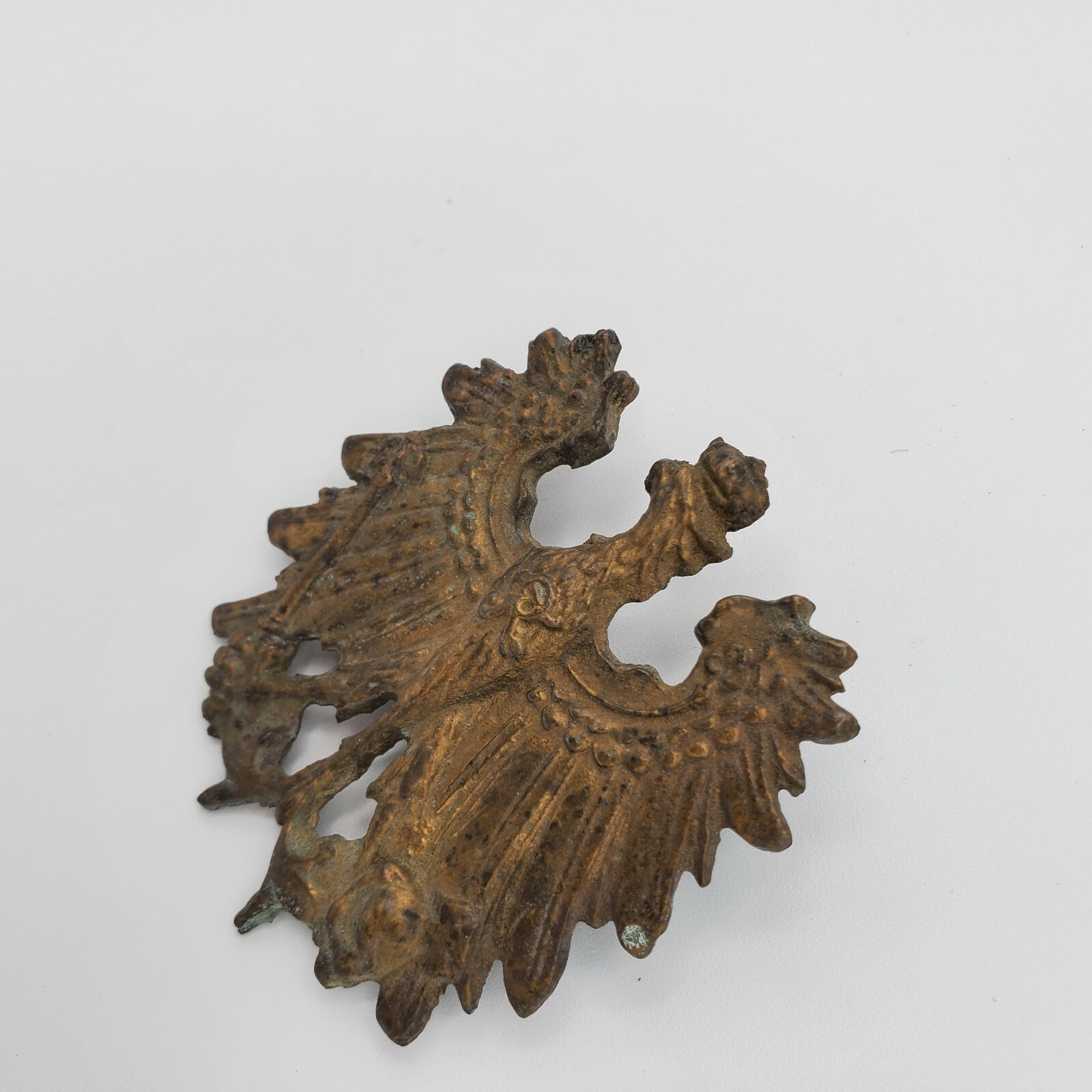 Original WWI WW1 German Royal Eagle Prussian cast bronze metal symbol ...