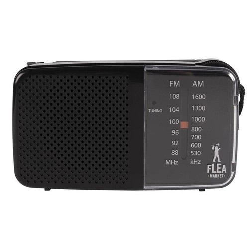 Flea Market Portable FM/AM Radio Headphones Jack Battery Powered Hand ...