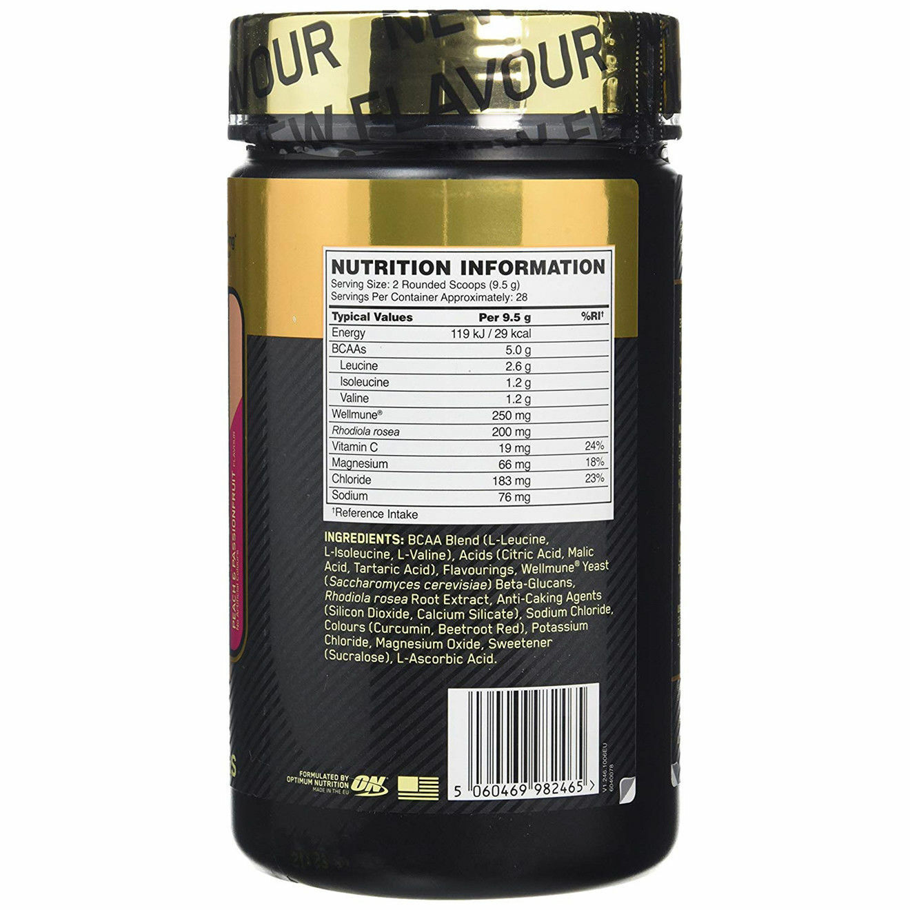 OPTIMUM NUTRITION GOLD STANDARD BCAA 266g Branch Chain Amino Acids ON ...