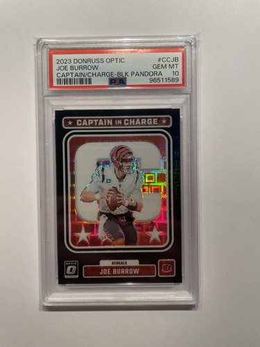 JOE BURROW 2023 Donruss Optic - CAPTAIN IN CHARGE - Black Pandora 1/25 ...