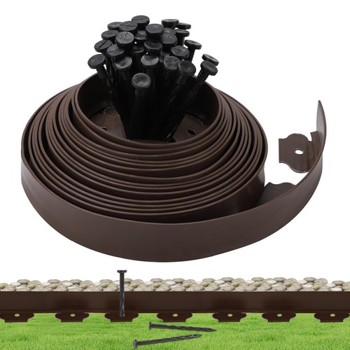 2" x 33FT Landscape Edging Kit, Garden Edging Coil Comes with 30 Pcs ...