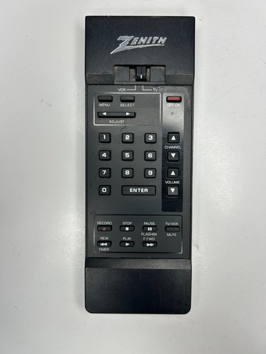 Zenith 124-157-20 / 343-04-200 Remote Control, Black - OEM for TV VCR ...