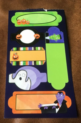 MOMENTA Stickers HALLOWEEN PUMPKINS JACK-O-LATERNS GHOSTS TAGS LABELS ...