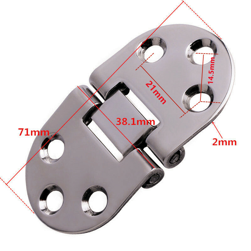 2X Marine Hinges Stainless Steel 180 Degree Flush Mount Hatch Hinge for ...