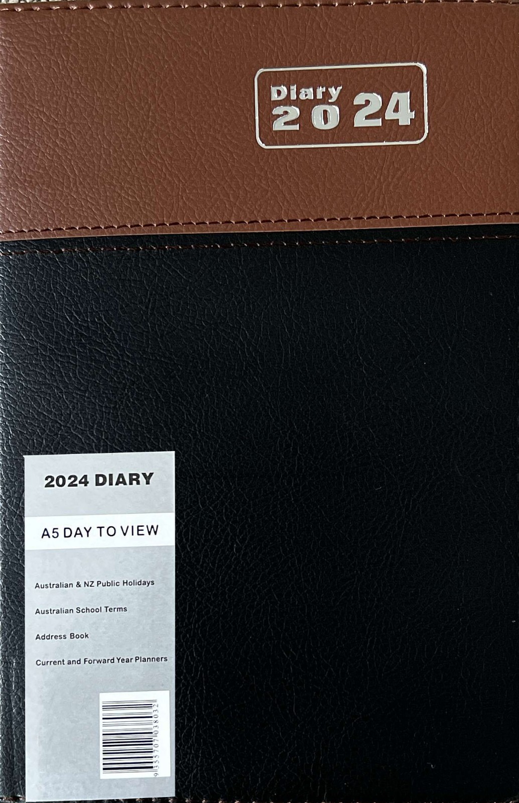 2024 Year Diary A5 Day to A Page BLACK BROWN Diary2024 Jan - Dec | eBay ...