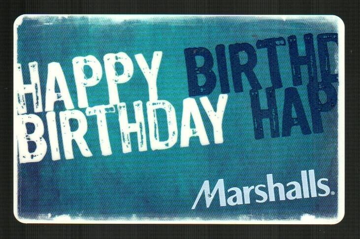 MARSHALLS Happy Birthday ( 2008 ) Gift Card ( $0 ) | eBay