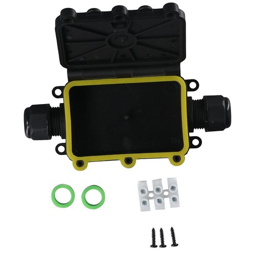 Black Waterproof Junction Box PA66 Nylon Weatherproof Junction Box ...