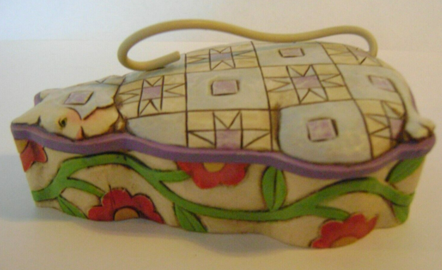 JIM SHORE Heartwood Creek 2007 CAT TRINKET BOX with Lid Wire Tail Item ...