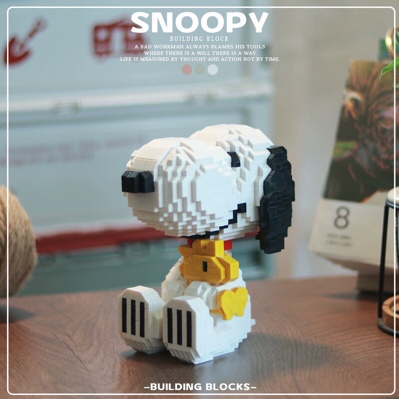 Peanuts Snoopy Magic Blocks， 1605 Pcs Mini Building Blocks Challenging ...