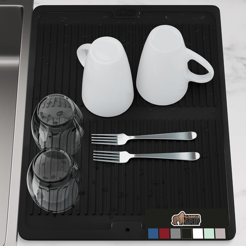 Patent Pending Bpa-Free Silicone Dish Drying Mat for Kitchen Counter ...