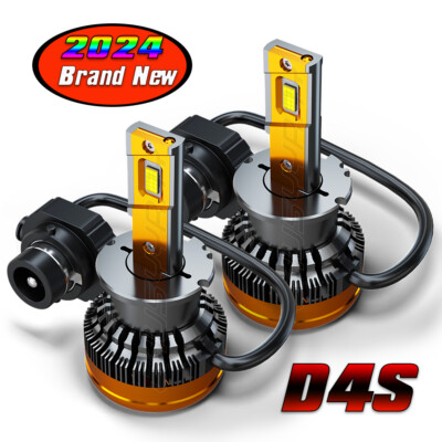 2X D4S D4R LED Headlight Kit Bulbs 120W 80000LM 6500K White HID ...