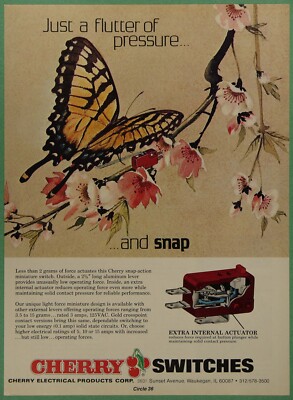 Cherry Miniature Snap Action Electrical Switches Butterfly Vintage ...
