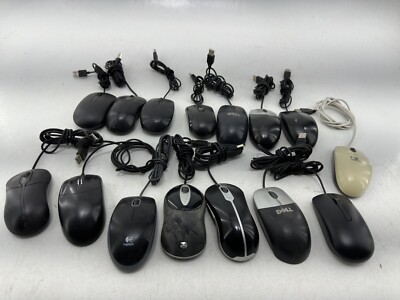Lot of 15 USB Wired Mice Mixed Brands Logitec, Dell, Gateway | eBay