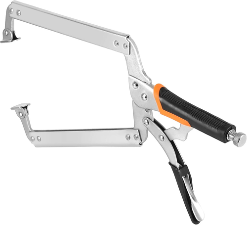 2 PCS 18 In C Clamp Locking Pliers with Swivel Pads, Heavy Duty C Clamp ...