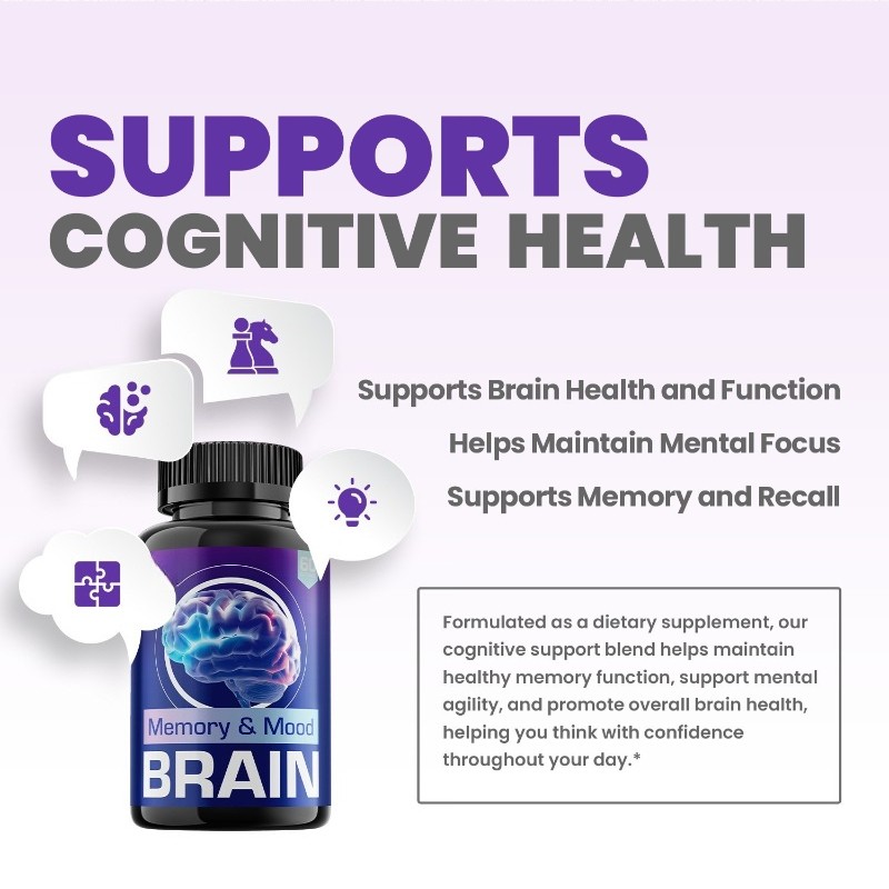 (5 Pack) Memory Mood Supplement Capsules – Memory and Mood Natural ...