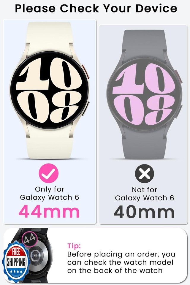 Yaekea 6+6 Pack Accessories Compatible with Samsung Galaxy Watch 6 ...