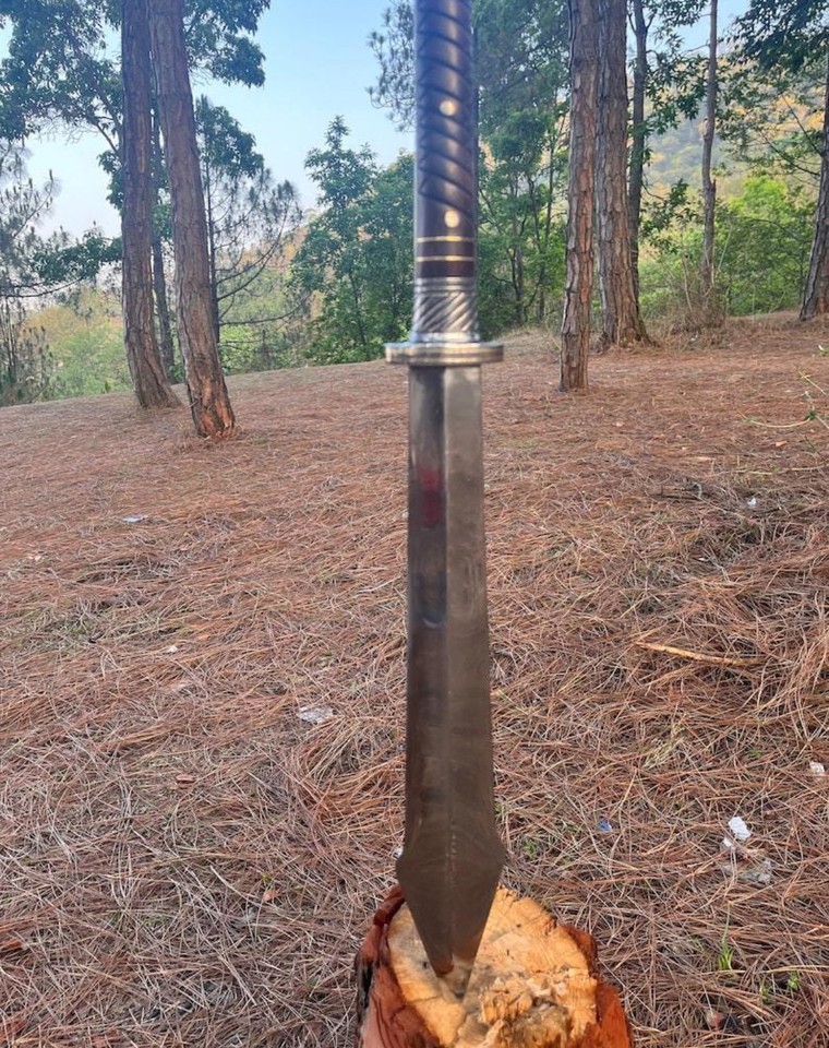 Custom Handmade Carbon Steel Blade Traditional Viking Spear | Hunting ...