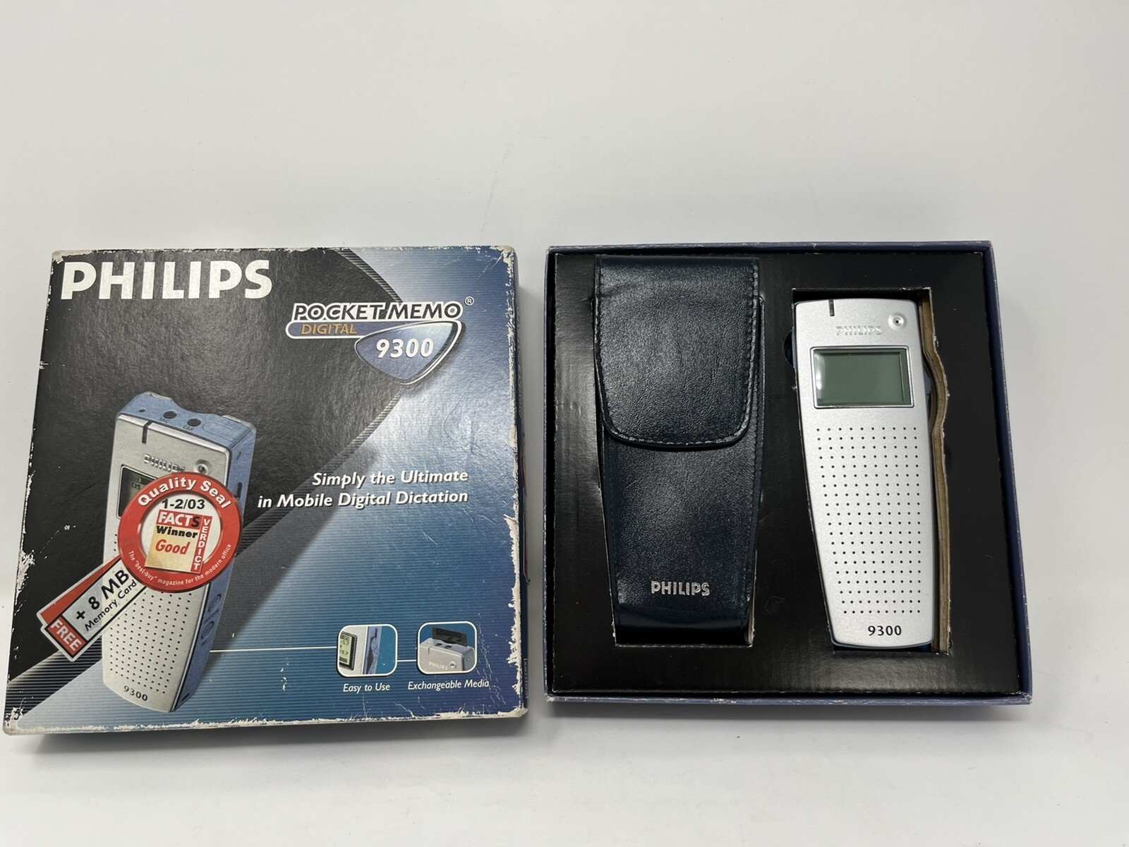 Philips Pocket Memo 9300 Digital Voice Recorder Handheld Dictaphone ...