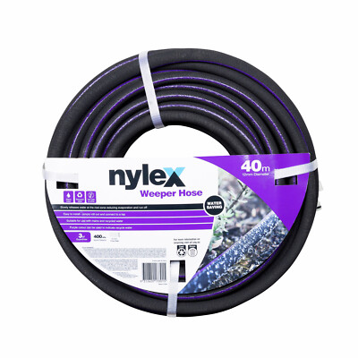 Nylex 40M Recycled Weeper Hose 4L Per Minute Flow Rate Easy To Use ...