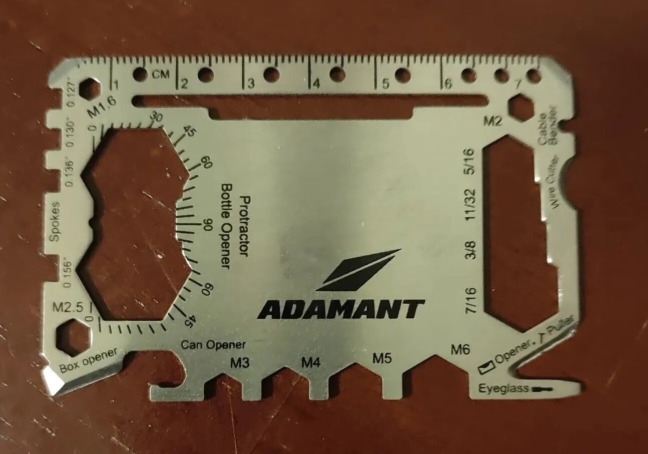Adamant 24- In 1 Steel lite Compact Multi Tool Card With Case Brand New ...
