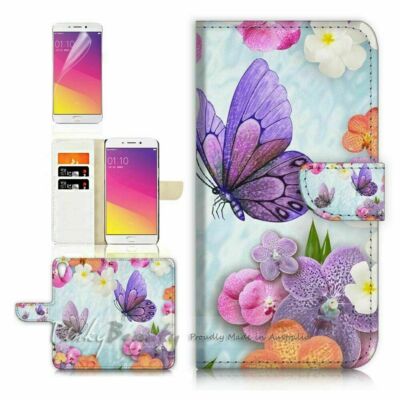 Butterfly TPU Phone Wallet Case Cover For New Optus X Delight - 21096 ...