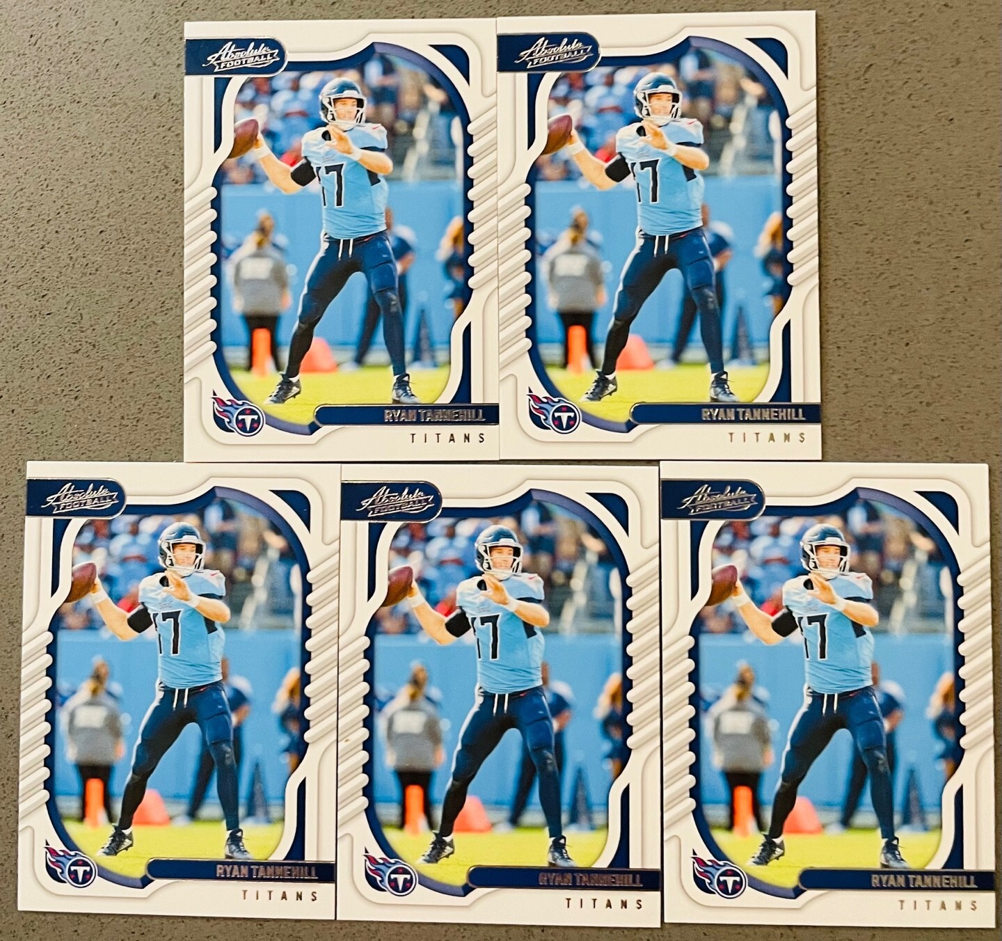 5x Lot 2022 Panini Absolute Football NFL #81 Ryan Tannehill Base Card ...